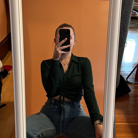 Zara | Tops | Zara Collared Long Sleeve | Poshmark